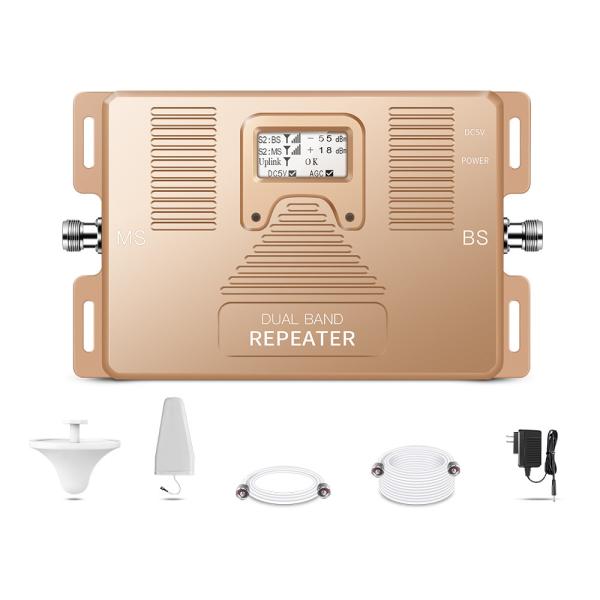 Gold 4g Signal Booster 850MHz/AWS 1700MHz Signal Amplifier And Antenna