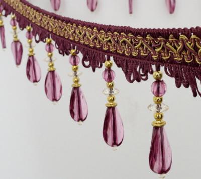 China Currtain Beaded Trim LM01 for sale