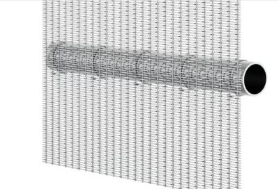 China Intermediate fastening with tube The stainless steel tube is dimensioned to match static requirements and pre-fitted independently of the mesh. Horizontal forces acting on the tube e.g. wind pressure for sale