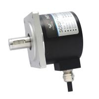 China Solid Flange Servo Motor Rotary Encoder , Optical Shaft Encoder With Metal Sheath for sale