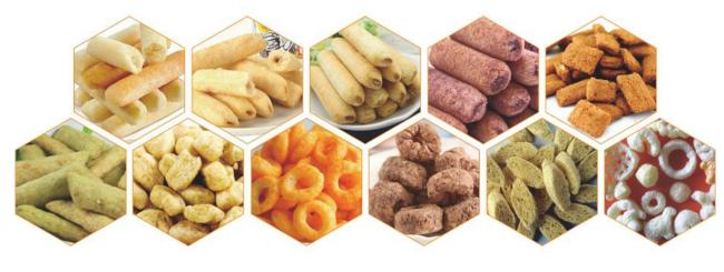 Automatic Stainless Steel Extruder Machine Puff Corn Balls Snacks Diesel Electric Power Used