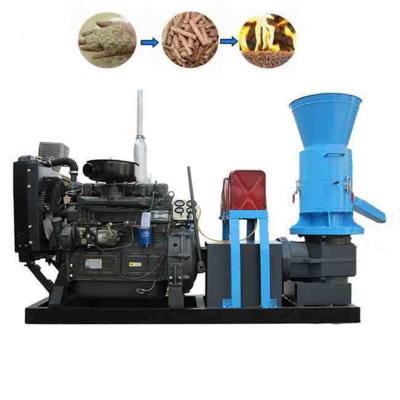 China 100-600KG/H Diesel Powered Pellet Mill Wood Biomass Pellet Making Machine zu verkaufen