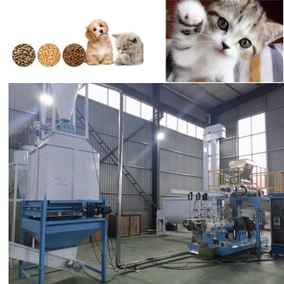 China 22kw Fish Feed Processing Line 1000kg Dog Cat Pet Food Processing Machinery for sale