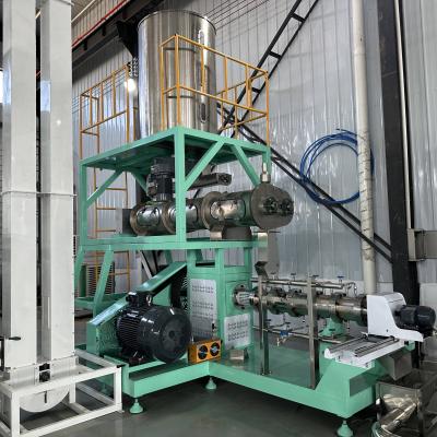 China 500kg/h Wet Twin-Screw Extruder Fish Feed Production Line with Twin-Screw System for sale