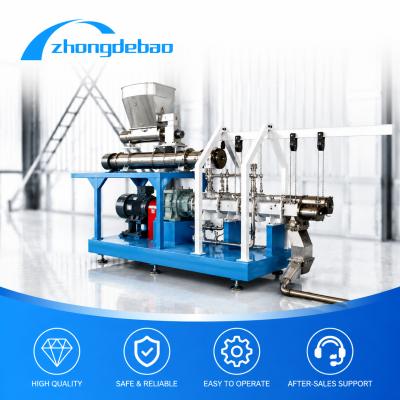 China Twin Screw Fish Feed Extruder Machine for Floating and Sinking Feed for sale