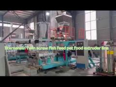 TWIN SCREW FEED EXTRUDER TILAPIA FLOATING FISH FEED PRODUCTION MACHINE CE / SGS CERTIFIED