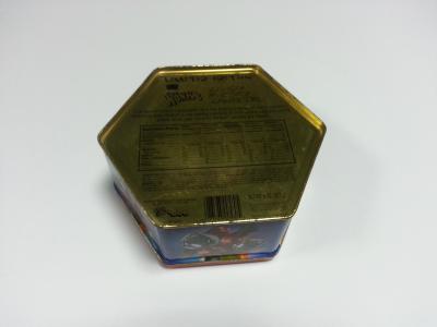 Cina Contenitore esagonale di latta del cioccolato della latta, cassa della latta del metallo, barattolo di latta, sguardo GR8 in vendita