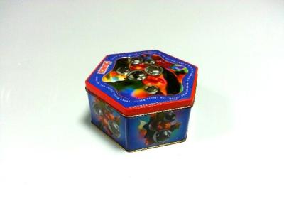 Cina Contenitore esagonale di latta del cioccolato della latta, cassa della latta del metallo, barattolo di latta, sguardo GR8 in vendita