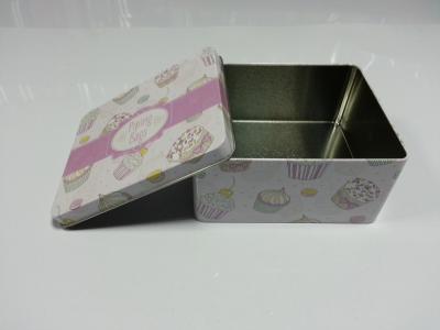 Cina I contenitori della latta del commestibile di rettangolo quadrano i contenitori di latta per caffè/biscotto in vendita