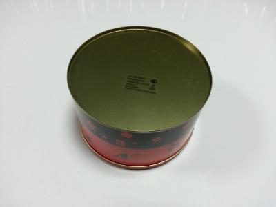 Cina Contenitori della latta colorati rosso del commestibile/latta cilindroide della latta in vendita