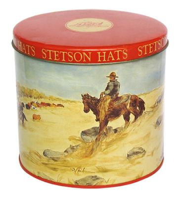 Cina Contenitore della latta dei cappelli di Stetson per il biscotto che imballa, dimensioni facoltative del contenitore di metallo del commestibile in vendita