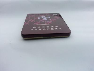 China Zigarren-Zinn-Kasten des Metall0.23mm mit zwei Stücken schwarzen Basis-gedruckt zu verkaufen