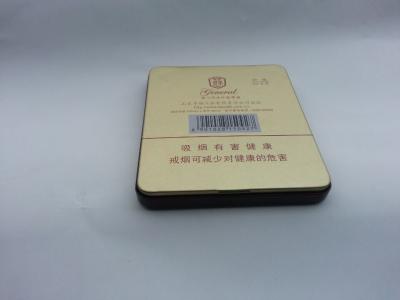 China Zigarren-Zinn-Kasten des Metall0.23mm mit zwei Stücken schwarzen Basis-gedruckt zu verkaufen