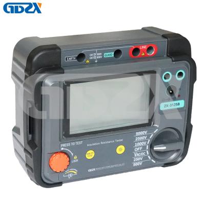 China ZX-3125B 5000V Handheld Insulation Resistance Tester With Absorption Ratio/Polarization Index for sale