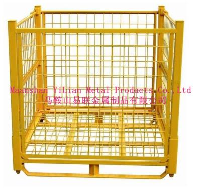 China easy to operation folding metal wire container for sale