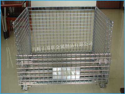 China zinc plated warehouse mesh container for storage for sale