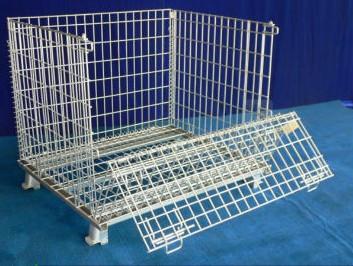 China half door opened storage mesh cage can be stackable and collpasible for sale