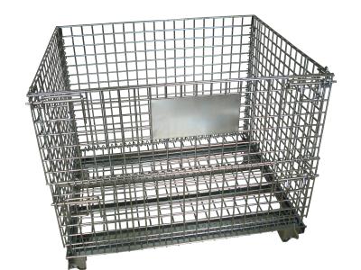 China steel warehoue storage wire mesh cage for sale
