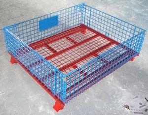 China powder coated stackable storage mesh cage for sale