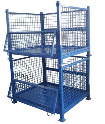 China stackable and foldable wire metal warehouse container for sale