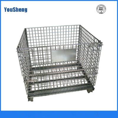 China Warehouse folding stackable storage wire mesh containers for PET Preform for sale