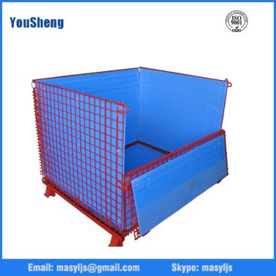China powder coated stackable wire mesh storage container for sale