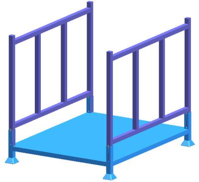 China stacked to 3 high foldable stacking rack for sale