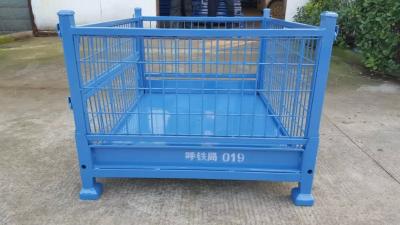 China Heavy Duty Warehouse Folding Steel Cargo Wire Mesh Crate for sale