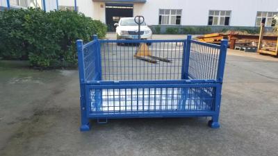China Heavy Duty Warehouse Steel Plate Collapsible Pallet Box for sale