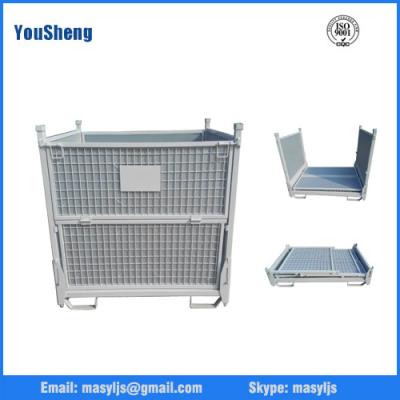 China Industrial Folding Steel Storage Pallet Box for sale