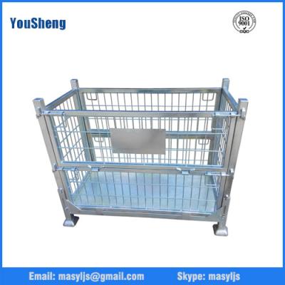 China Foldable Material Steel Wire Mesh Pallet Box for sale