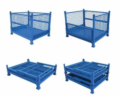 China Storage Foldable Wire Mesh Container,wire mesh container with wheels for sale