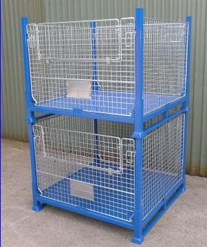 China collapsible basket wire mesh container pallet steel wire metal mesh metal mesh storage bins for sale