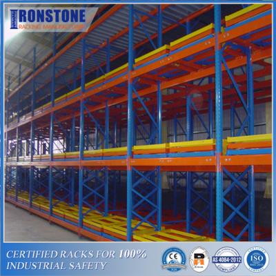 China LIFO Gravity Push Back Racking System With Low Picking Time for sale