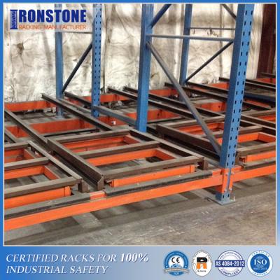 China Solid And Robust Construction Push Back Pallet Rack System for sale