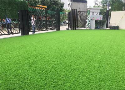 China Monofilament Polyethylene Garden Artificial Turf Brown Color Gentle To Skin for sale