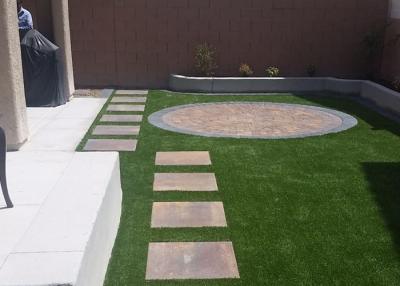 China Standing Artificial Grass Rug Field Green , High Density Fake Green Grass for sale