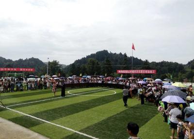 China Apple Green Soft Turf For Playgrounds , FIFA Standard Laying Artificial Turf for sale