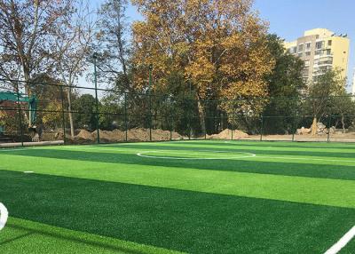China Fibrillated Artificial Football Turf For Soccer Pitch Realistic 50 Mm Height for sale