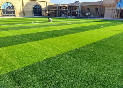 China 50mm Field Green Synthetic Sports Turf 9450 Density Stem Shape 8 Years Anti UV for sale