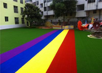 China Non Infill Needed Safe Artificial Grass , Artificial Grass Play Area For Kids for sale