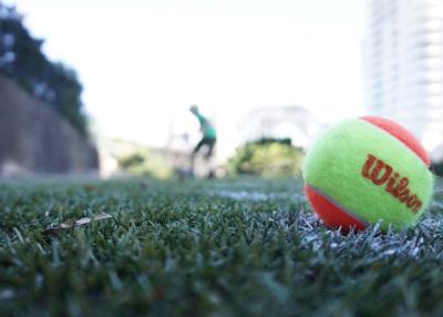 China Indoor / Outdoor Artificial Grass Tennis Court , Evergreen Fake Grass Lawn Easy Installation for sale