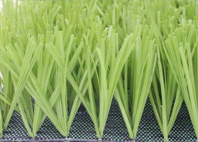China Comfortable Football Field Artificial Grass With PP + NET Backing Light Green for sale