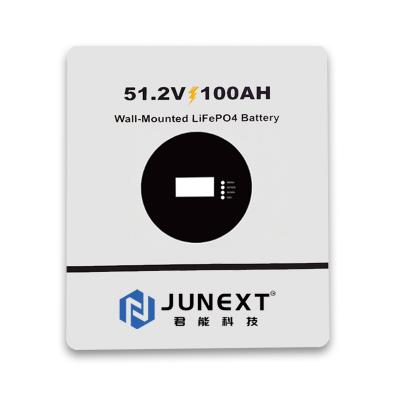 중국 48V 51.2V 벽걸이형 리튬 배터리 100Ah 5.12Kwh 가정용 태양광 Lifepo4 배터리 저장 장치 판매용