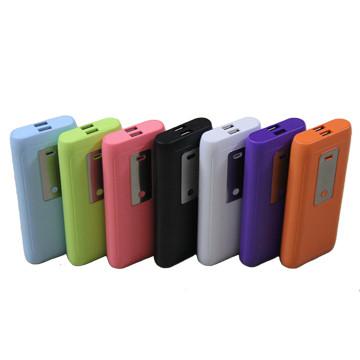 China LED Torch 13000 mAh LCD Power Bank For Smartphones / Tablet Dual Port for sale