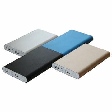China USB 8000 External Power Bank , Black Travel Smartphone Power Pack for sale