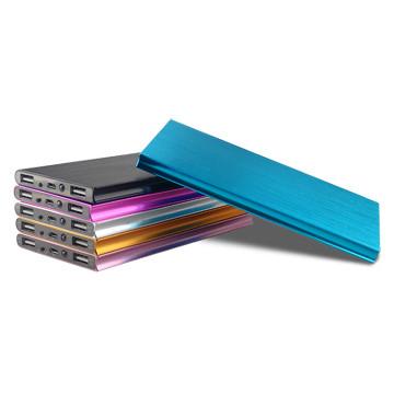 China Ultra Thin 8000mAH Mobile Portable Power Bank Dual USB Smart ABS Metal for sale