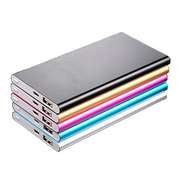 China Metal Slim Mobile Portable Power Bank , Custom 8000mAh Cellphone Charging Pack for sale