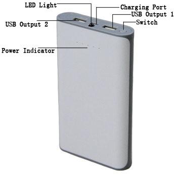 China Extended Edition 6 Batteries Pack 15600mAh Universal Portable USB Power Bank for sale