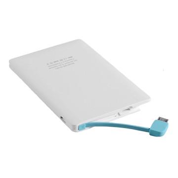 China White External Square 4000mAh Universal Portable Power Bank For Gaming/Phone for sale